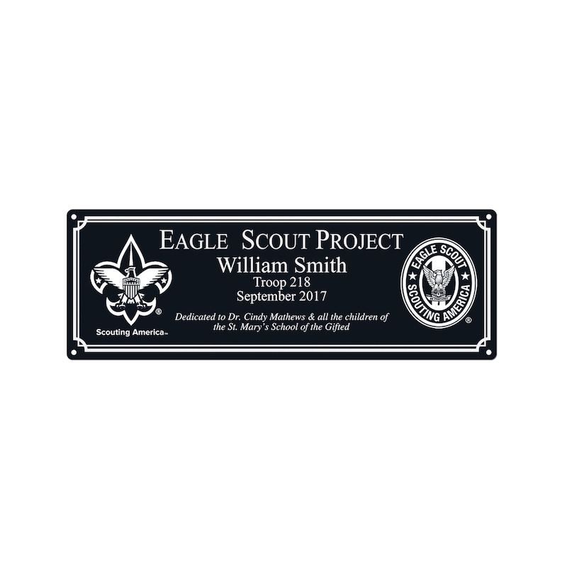 Eagle Scout Project Plaque - Etsy