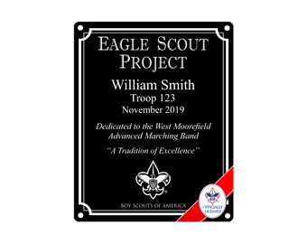 Eagle Scout Project Plaque - Etsy