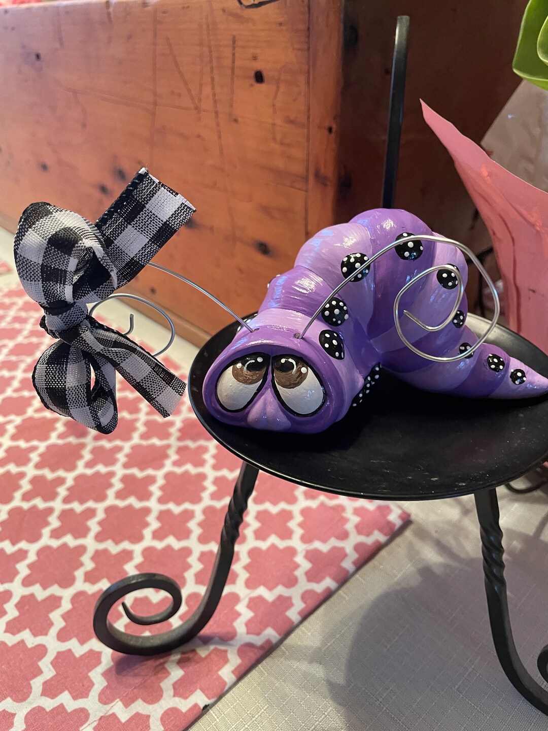 Purple Wormy Garden Art - Etsy