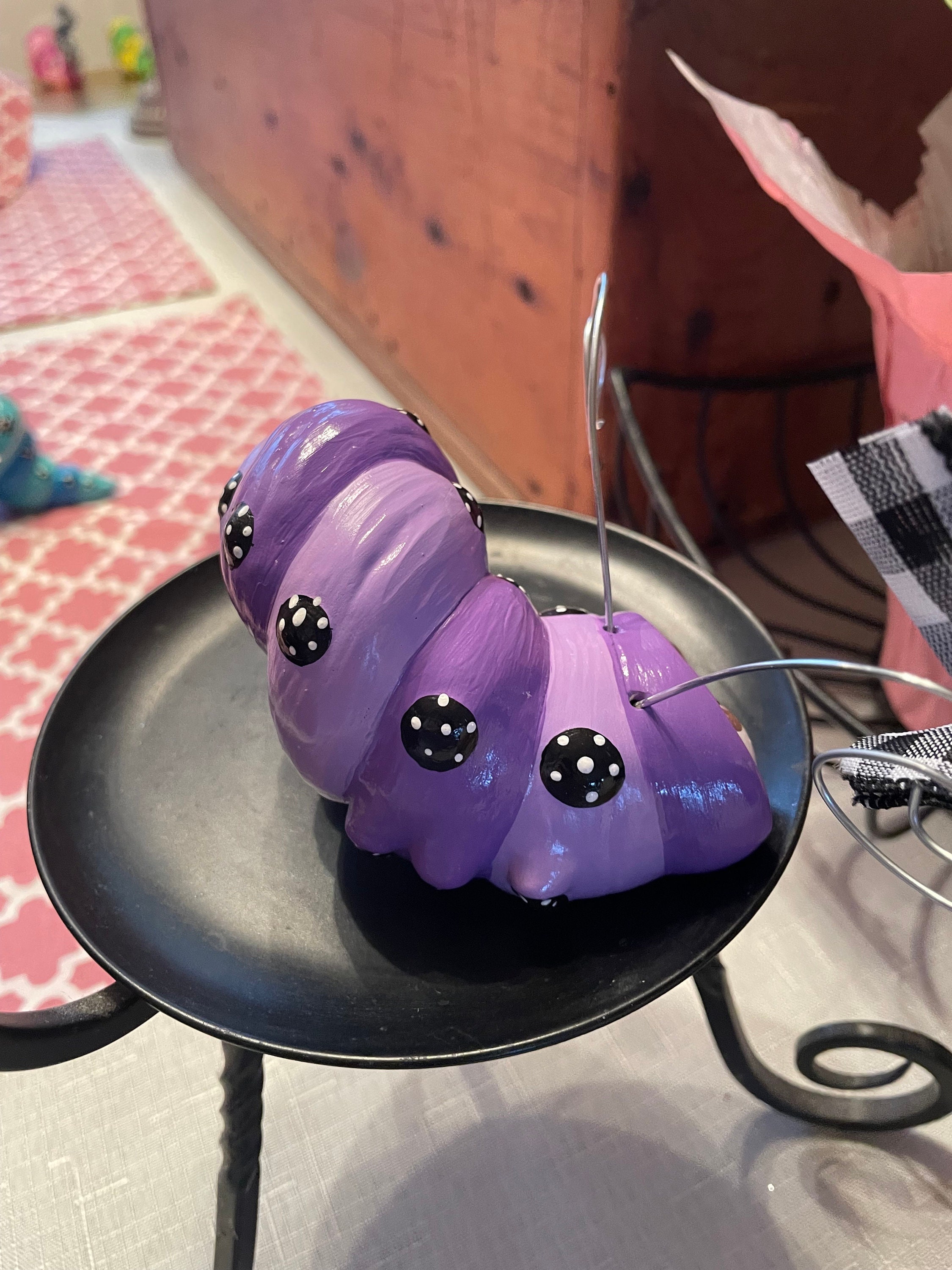 Purple Wormy Garden Art - Etsy