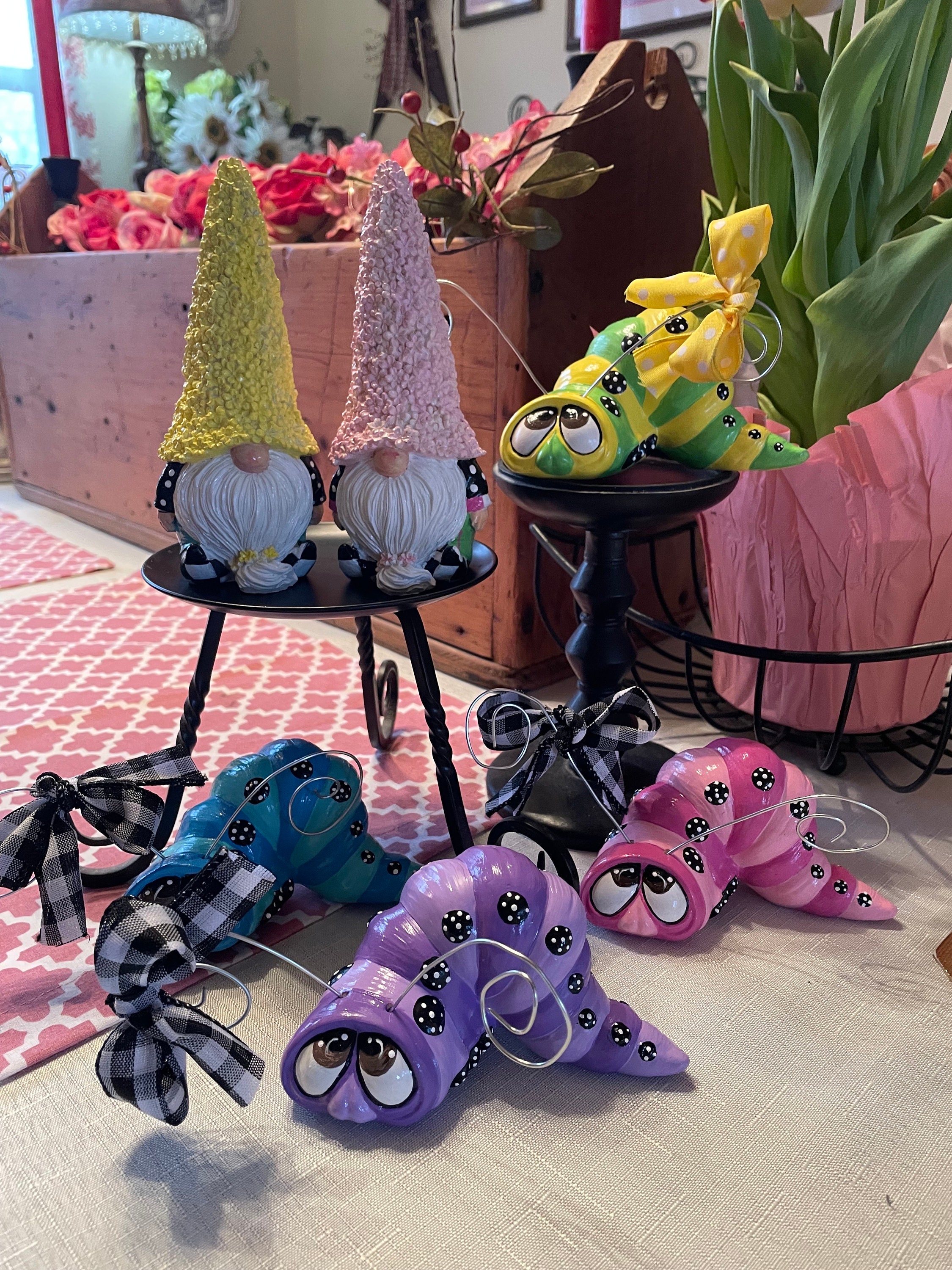 Purple Wormy Garden Art - Etsy