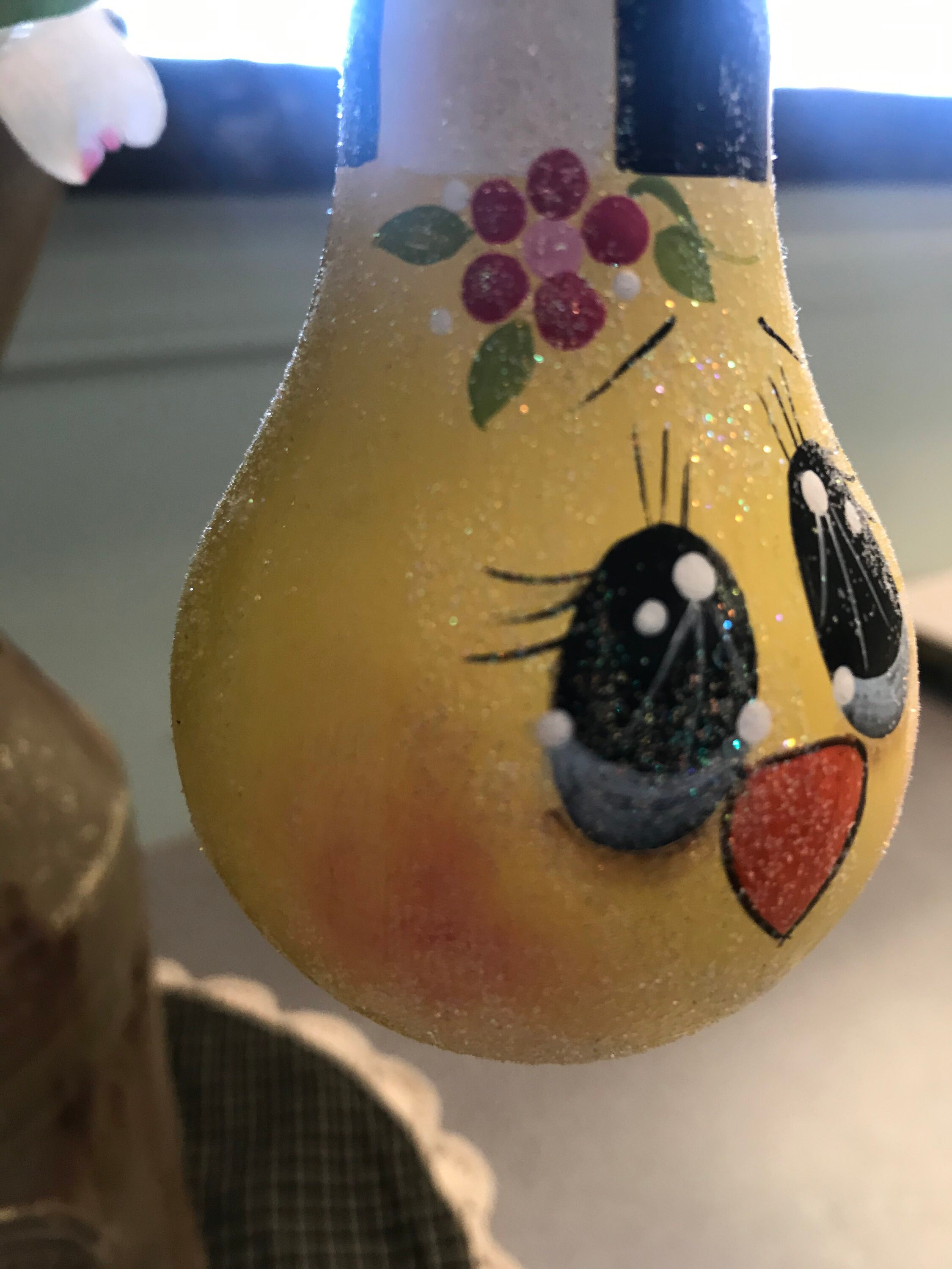 Easter Chick Light Bulb Ornament - Etsy