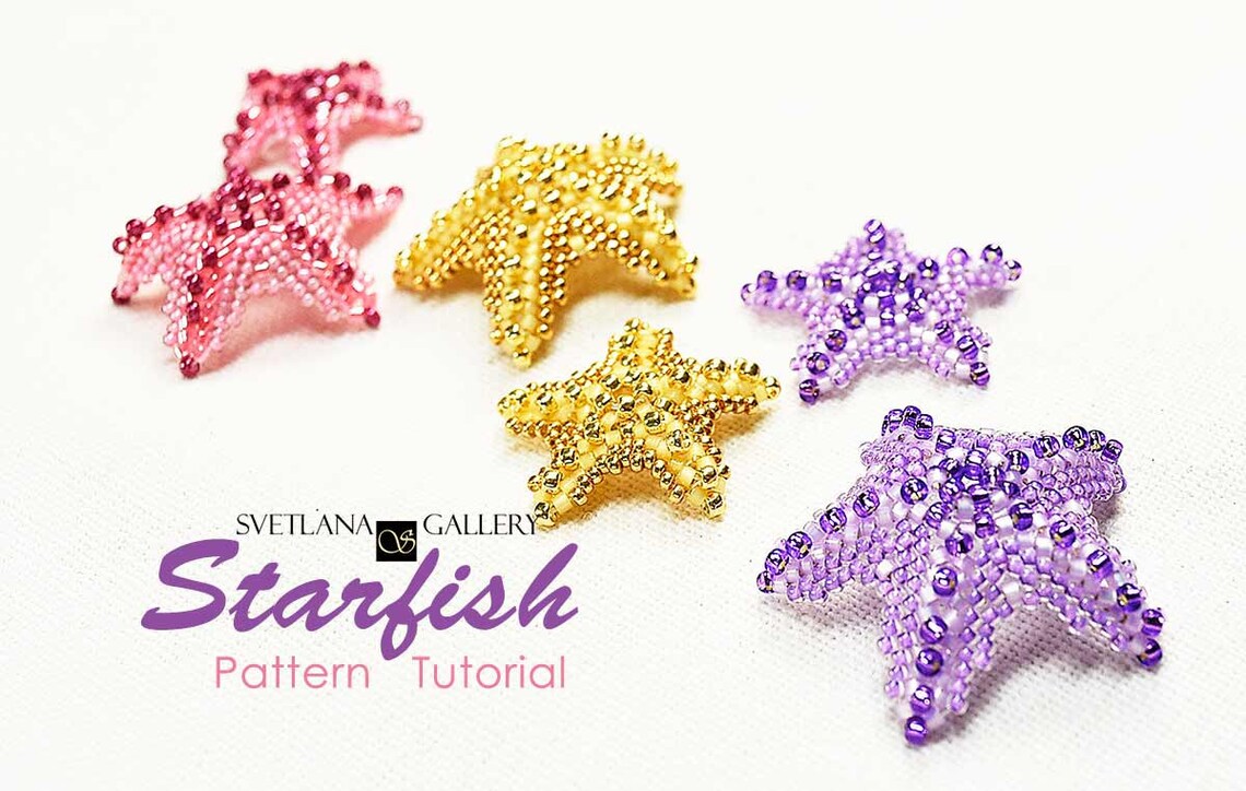 Beaded Starfish Pattern Tutorial Peyote Stitch Beadwork - Etsy
