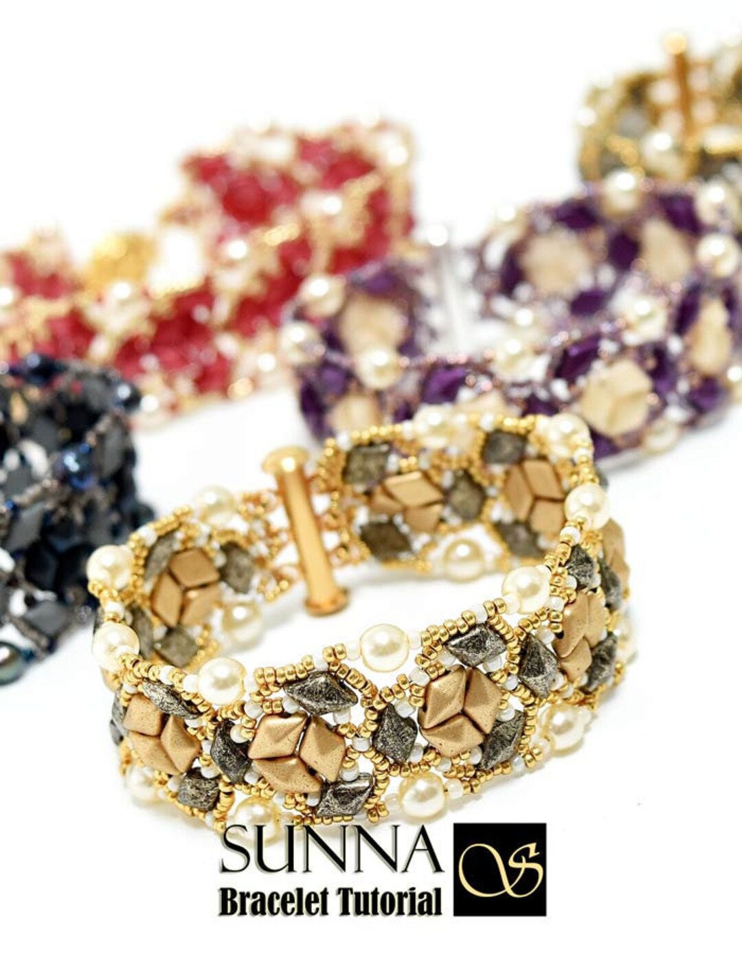 Beaded Bracelet Pattern Tutorial Sunna Diamond Duo Beads - Etsy