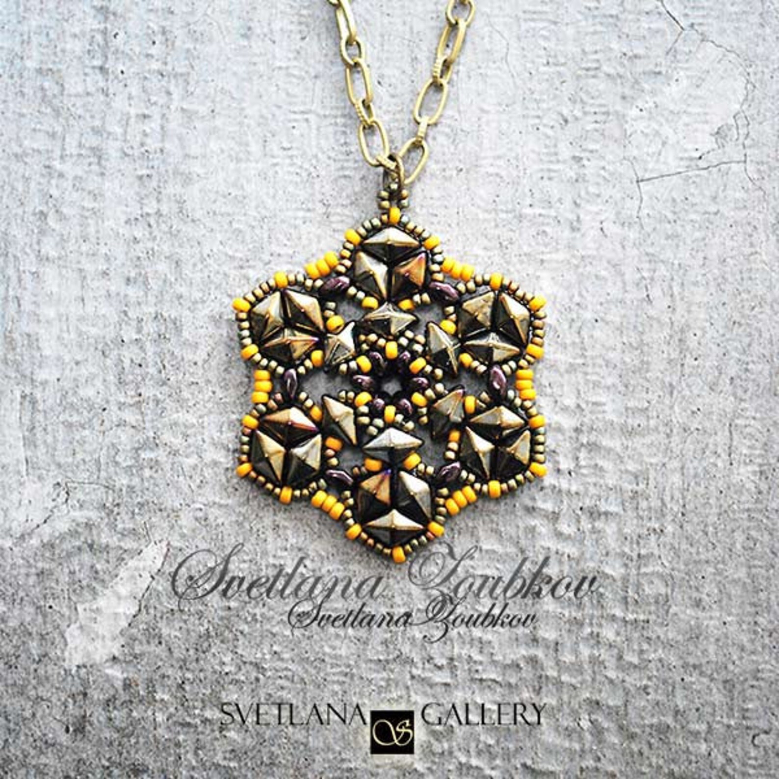 Beaded Pendant Pattern Tutorial Diamond Duo Mini Duo Two Hole Beads ...