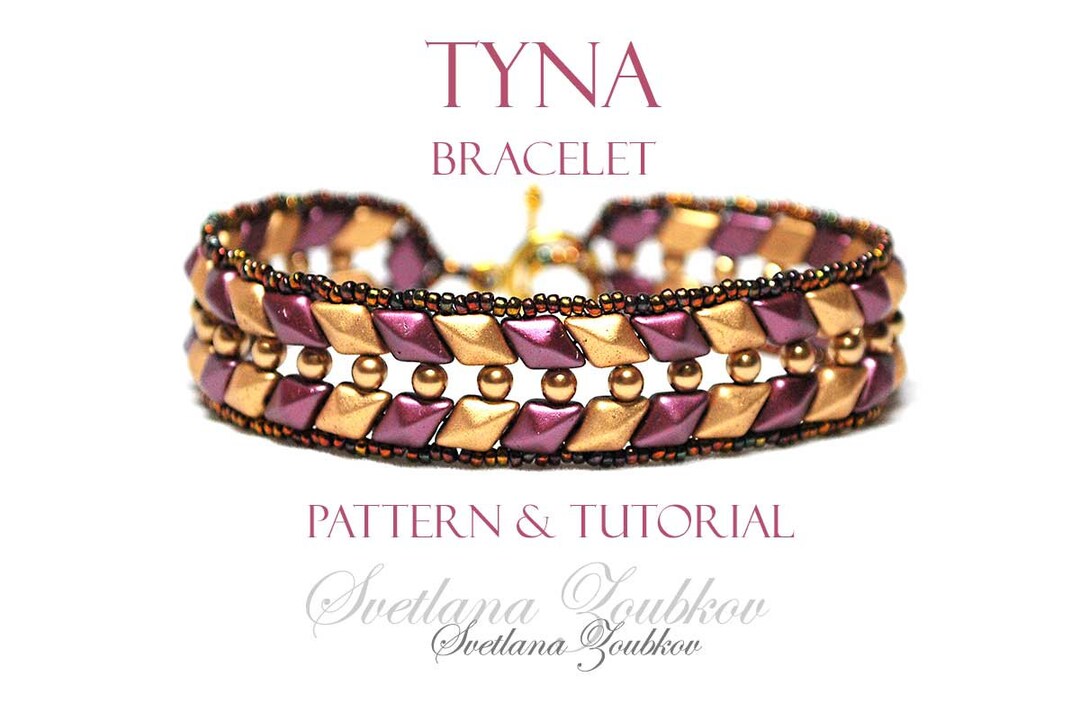 Beaded Bracelet Pattern for Diamond Duo Two Hole Beads Tyna Tutorial - Etsy