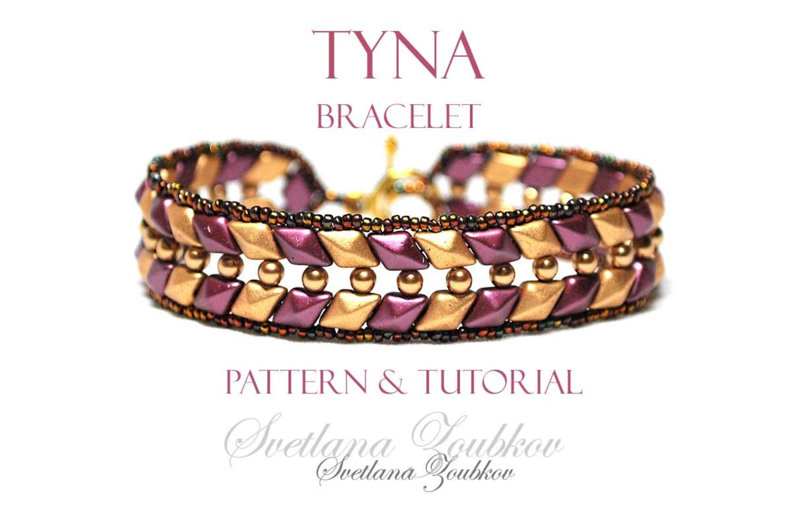 Beaded Bracelet Pattern for Diamond Duo Two Hole Beads Tyna Tutorial - Etsy