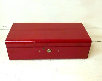 Red Metal Box - Etsy