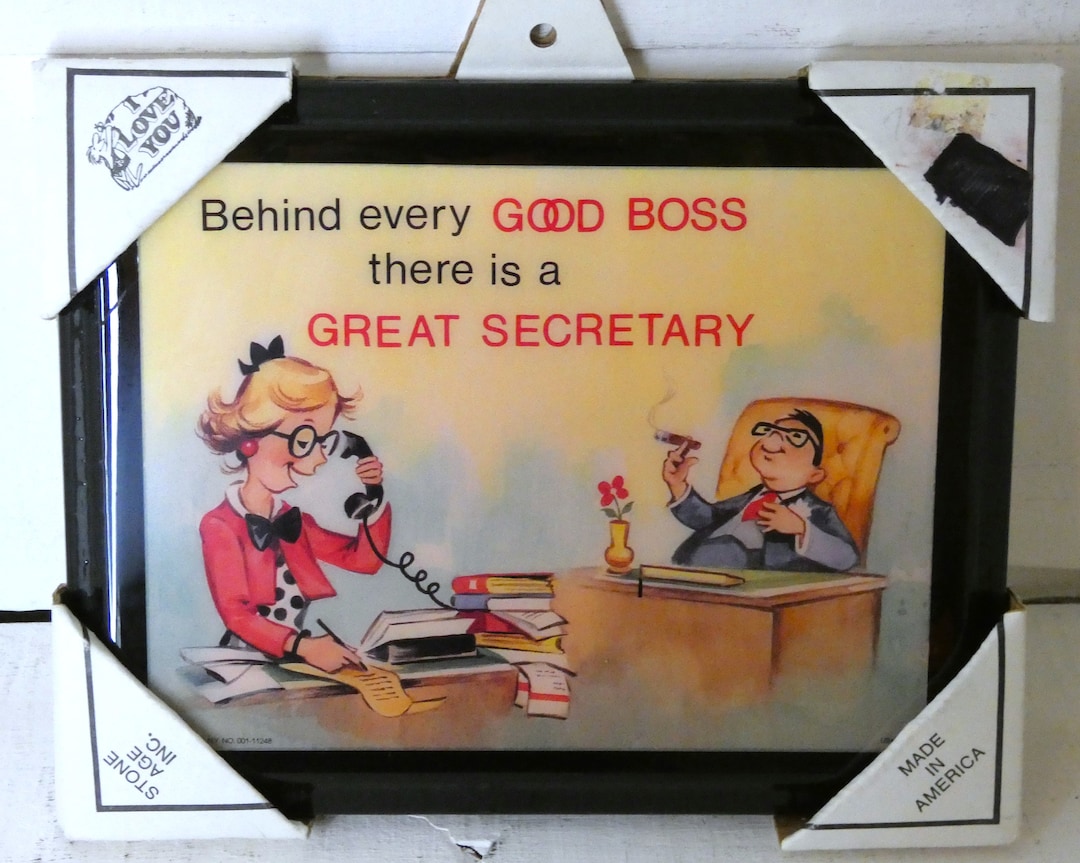 Vintage Wood Laminate Plaque Behind Every GOOD Boss There is a GREAT ...