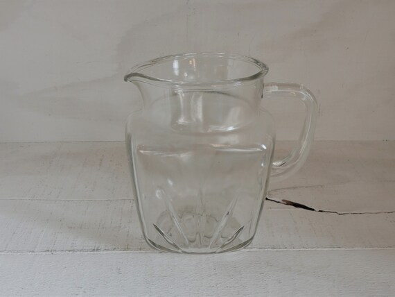 Vintage Federal Glass Pitcher Star Clear Pattern | Etsy