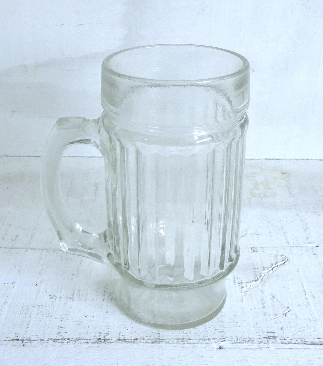 Vintage Pressed Glass Ribbed Mugs- Set of 4 - Etsy
