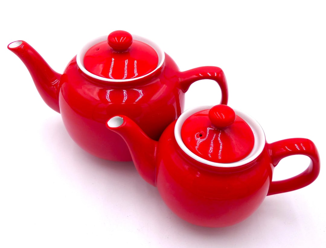 Vintage RED Ceramic Teapots- 5 Cup or 2 Cup Capacity - Etsy