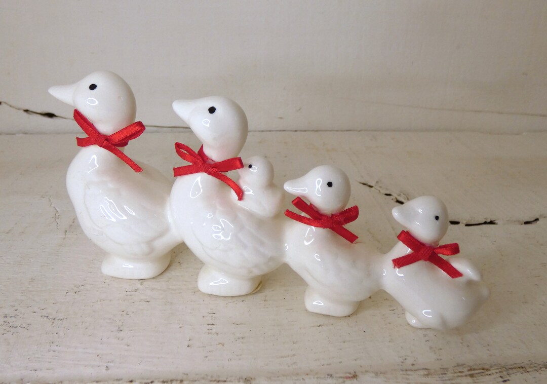 Vintage Applause Ceramic Animals on Parade- Duck Family Figurine - Etsy