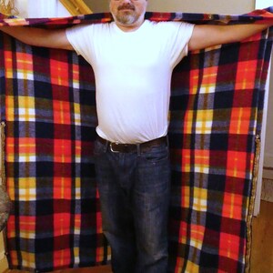 Vintage Plaid Camp Blanket With Zipper and Snaps for Snuggie Closure - Etsy