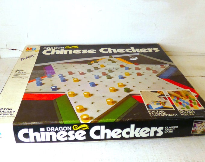 Vintage Milton Bradley Dragon Chinese Checkers 1973-complete Game in ...