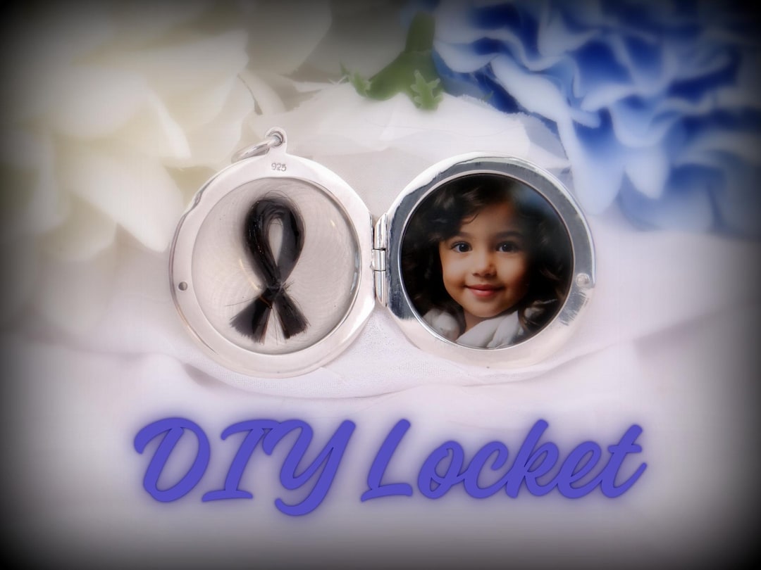 DIY Locket in Sterling Silver - Lock of Hair and Photo Locket ...