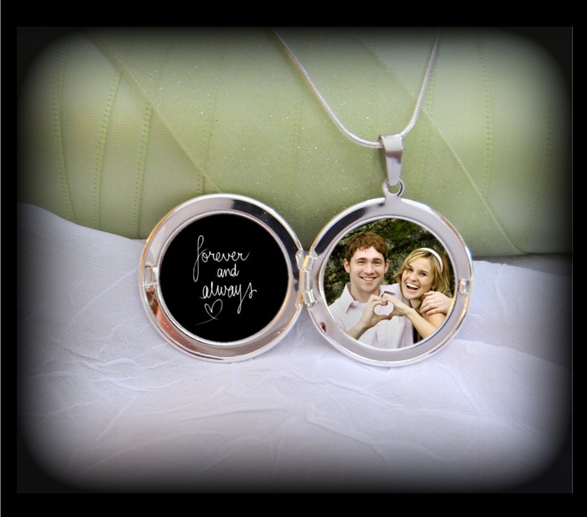 Silver Photo Locket Necklace - Etsy