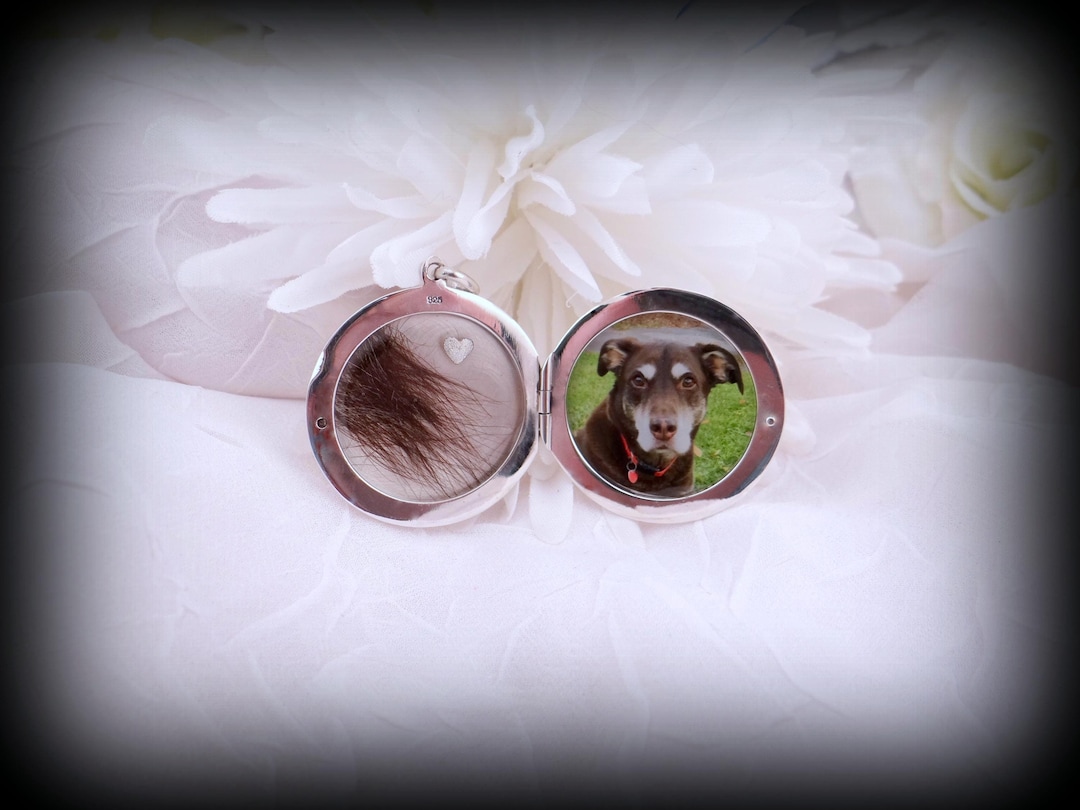 Dog Locket With Fur and Photo Option, Locket for Men or Women - Etsy