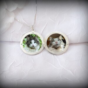 Cat Locket Necklace - Photo and Fur Gift - Etsy