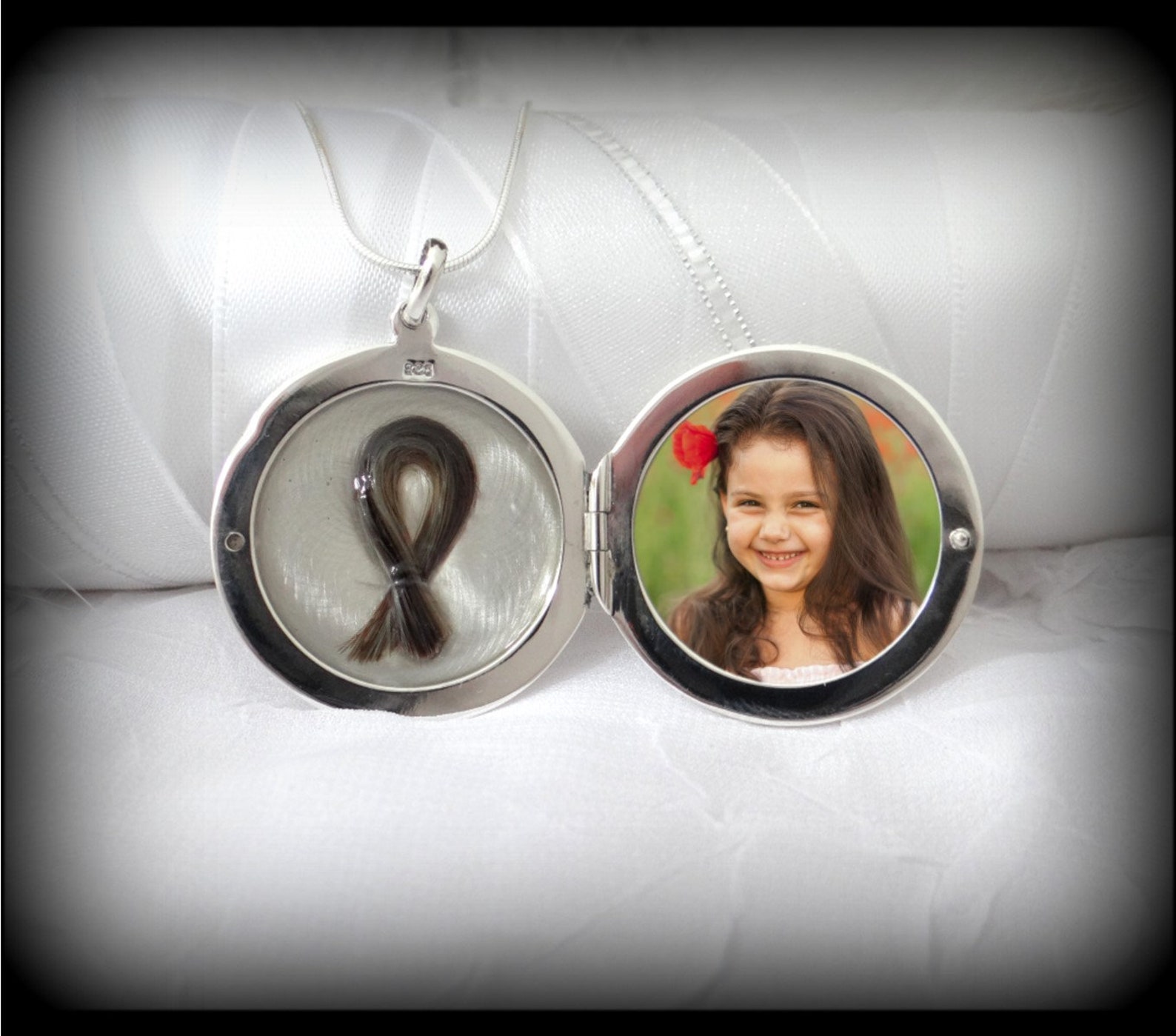 Locket in Sterling Silver 2 Photo Locket Engraved Design - Personalized ...