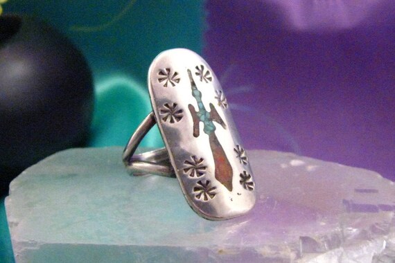 Vintage Ring 1980s Native Bird Eagle Thunderbird Ring… - Gem