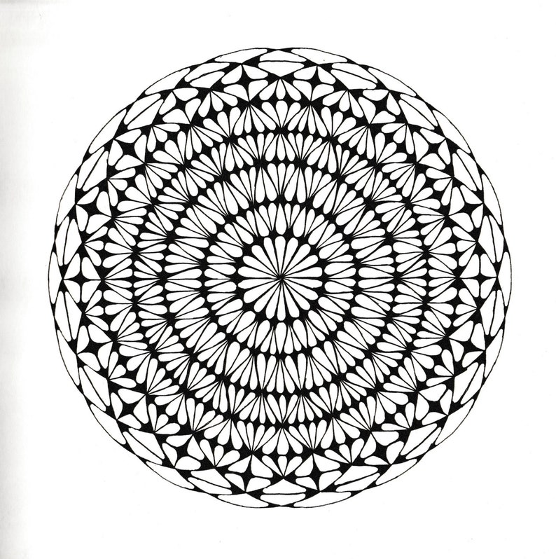 Hypnotic Colouring Page - Etsy