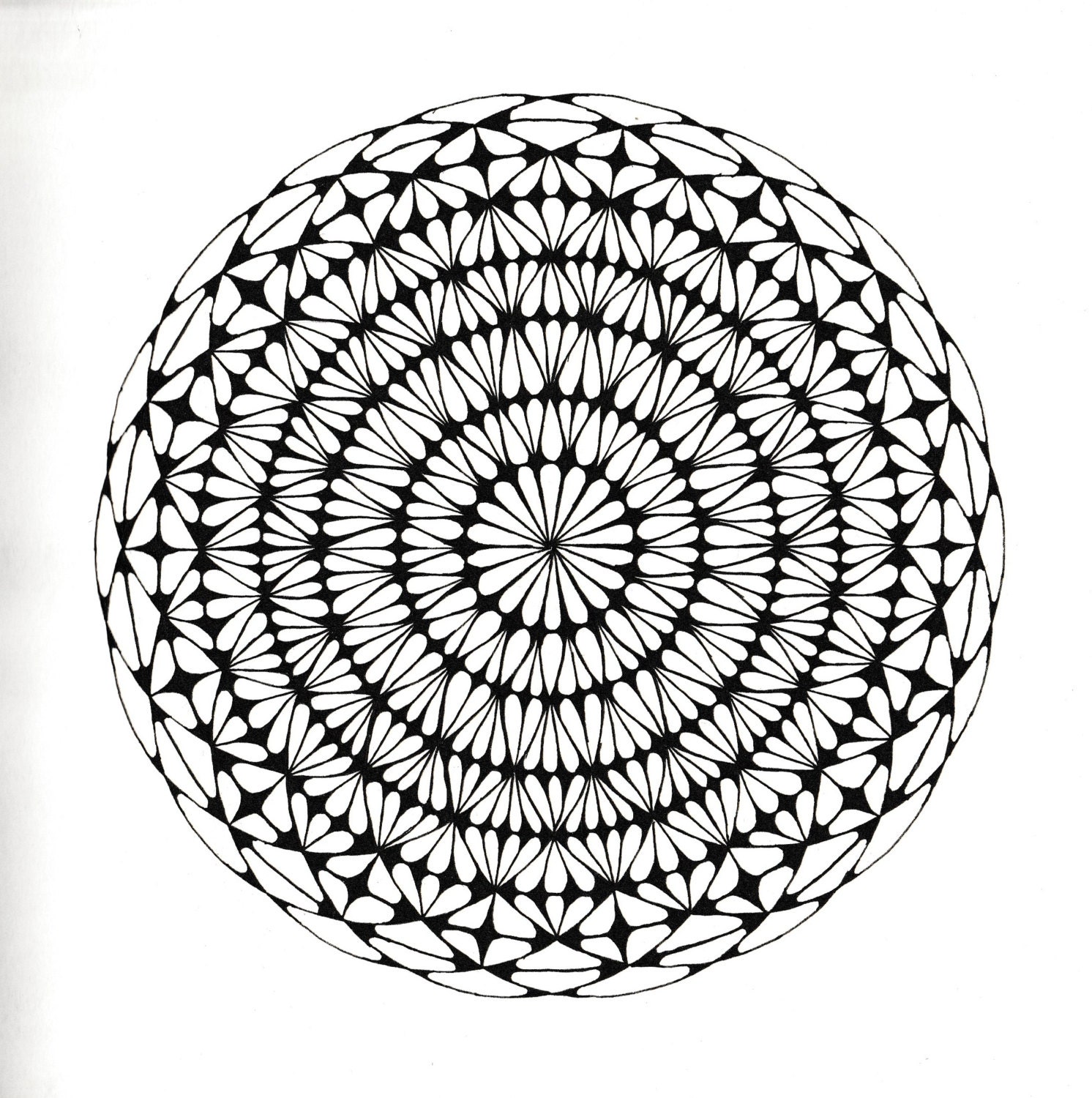 Hypnotic Colouring Page - Etsy