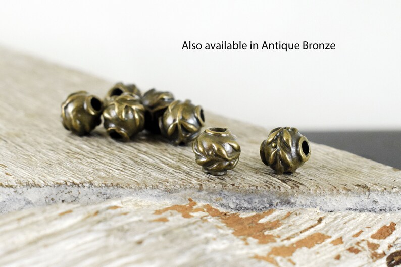 Gold Olive Leaf Beads 9mm Tree Branch Metal Round Spacer - Etsy