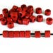 Red Ceramic Tube Beads 9x7mm, Spacer Beads, Washer Ceramic Beads, Round ...
