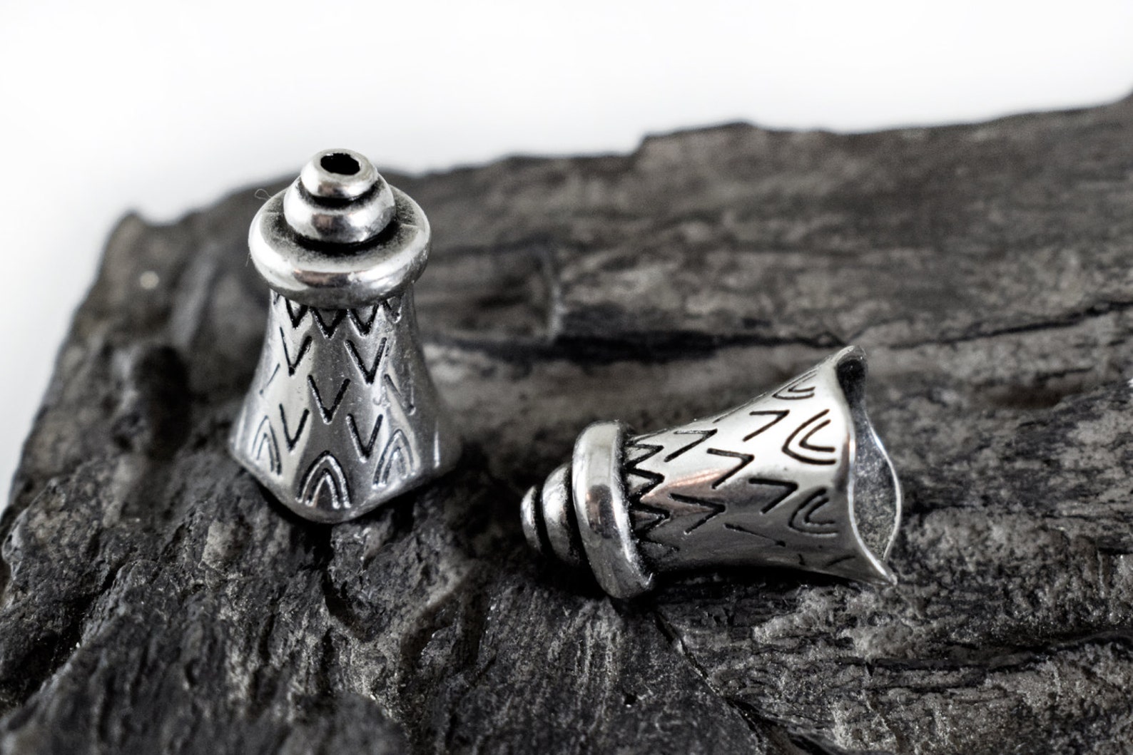 Bead Caps 10x17mm Metal Cone Antique Silver Cone Caps End - Etsy