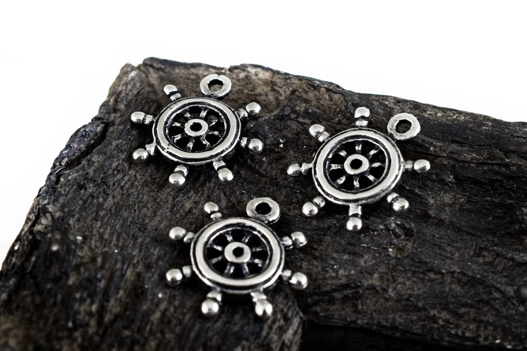 Ship Wheel Nautical Charms Rudder Charm Nautical Craft - Etsy