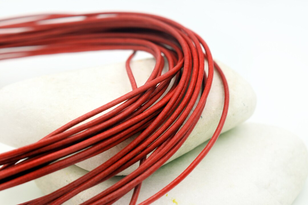 Red Leather Cord 1.8mm Red Greek Leather Cord Necklace Cord - Etsy