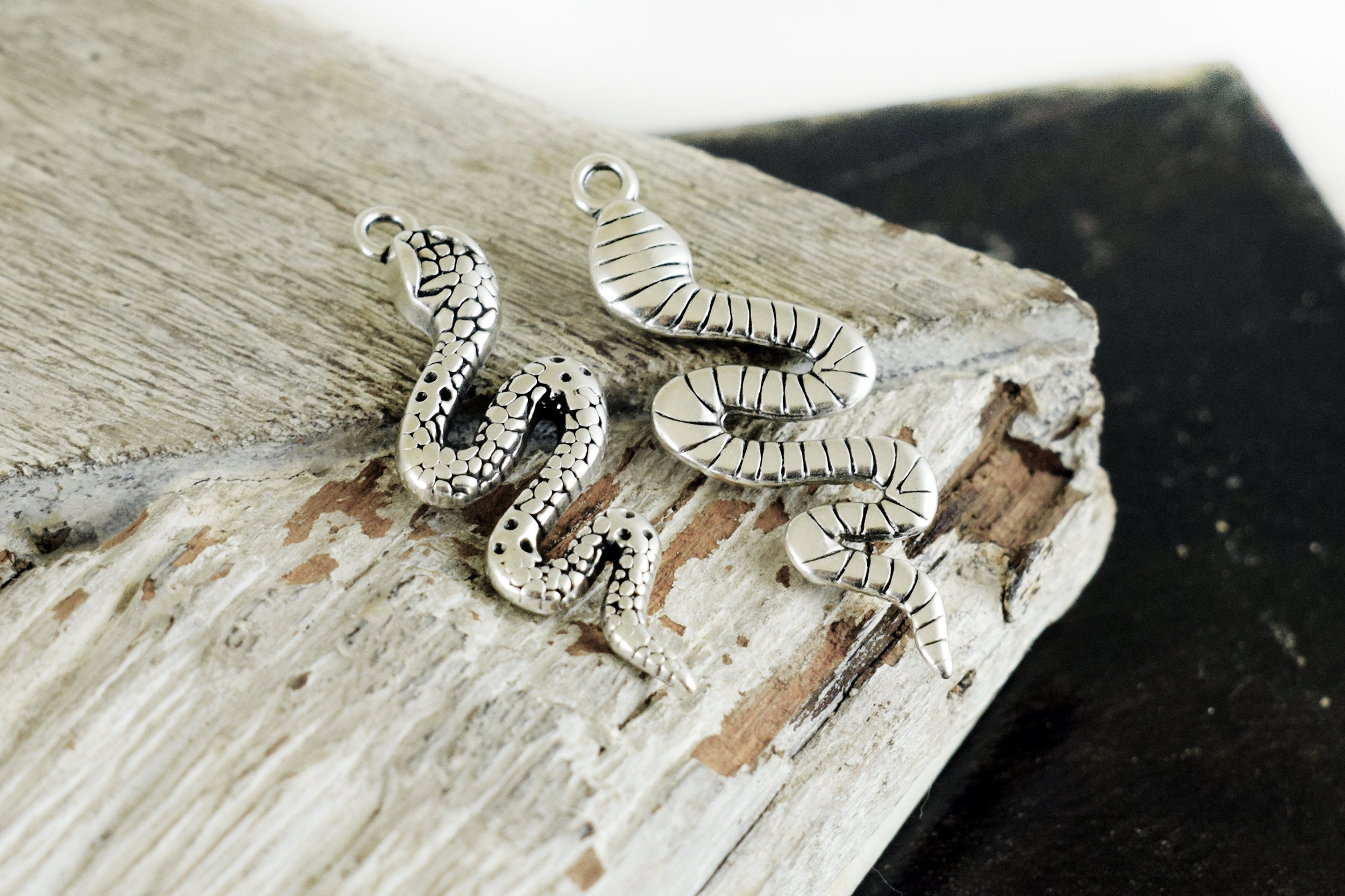 Snake Pendant Snake Charm 41x15mm Animal Pendant Charm | Etsy