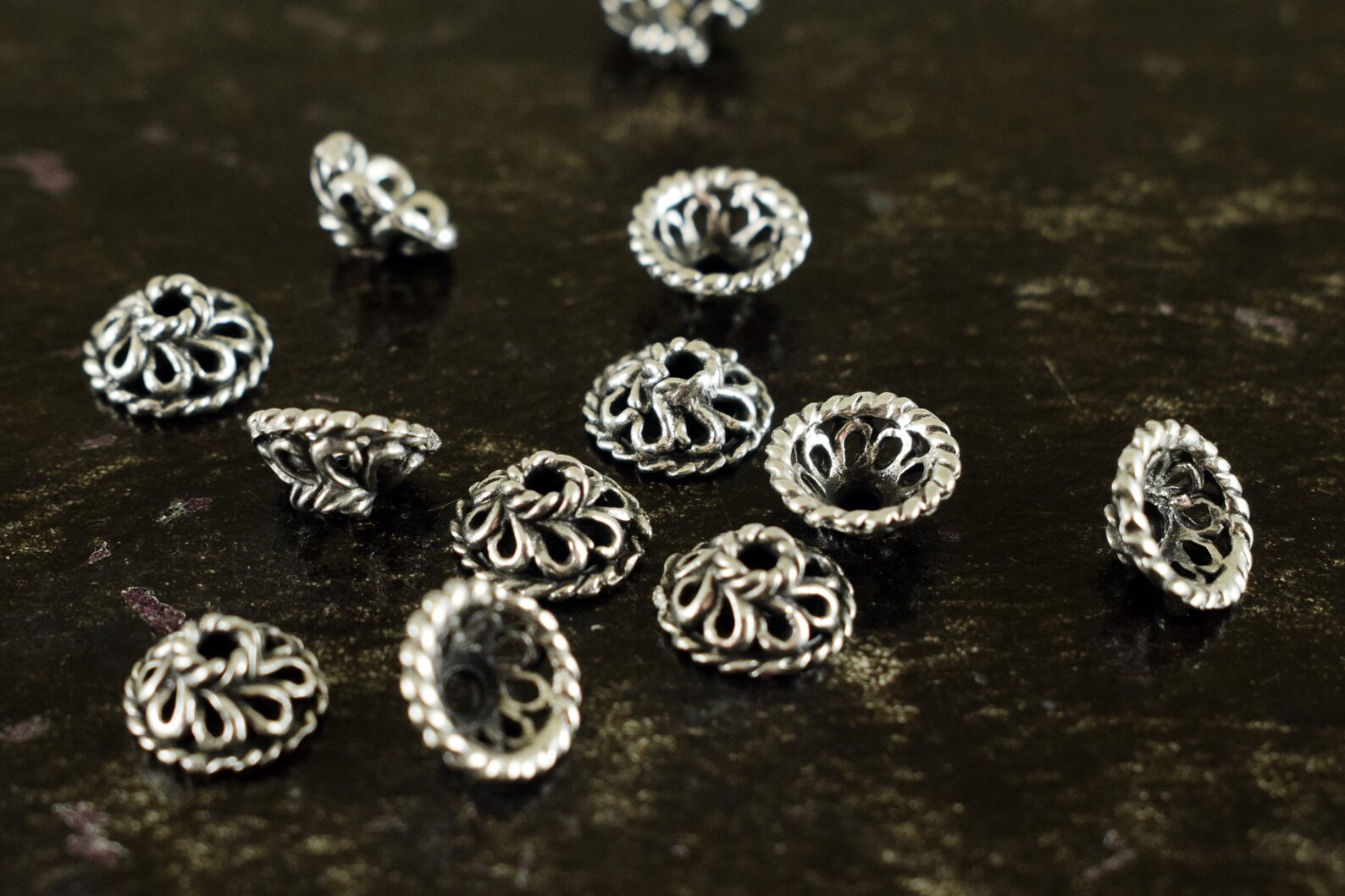 Ethnic Bead Caps 9x4mm Bali Style Metal Bead Caps Tribal End - Etsy