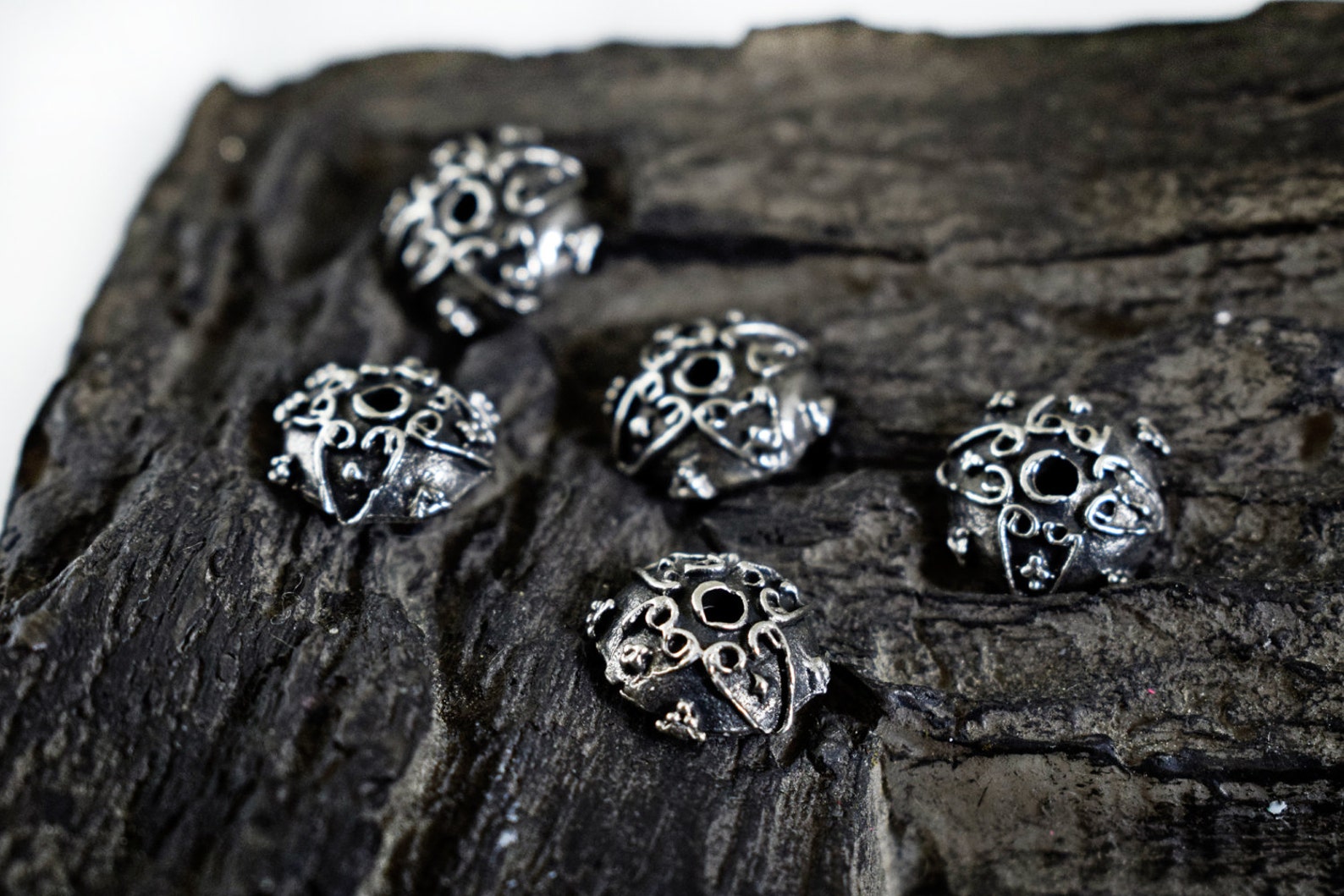 Antique Silver Bead Caps 10x4mm Bali Style Metal Bead Caps - Etsy