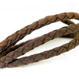 Brown Artificial Suede Cord Braided 5mm Round Suede Cord - Etsy