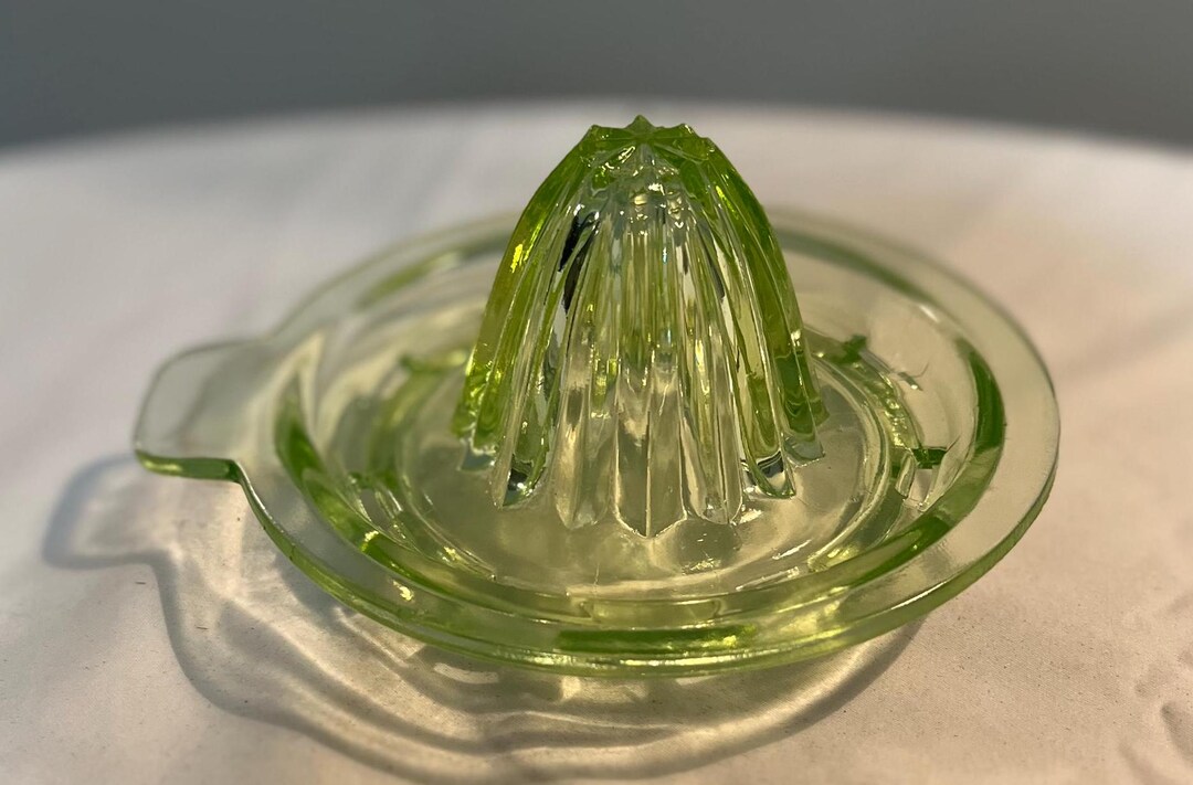 Vintage Green Depression Glass Citrus Juicer - Etsy