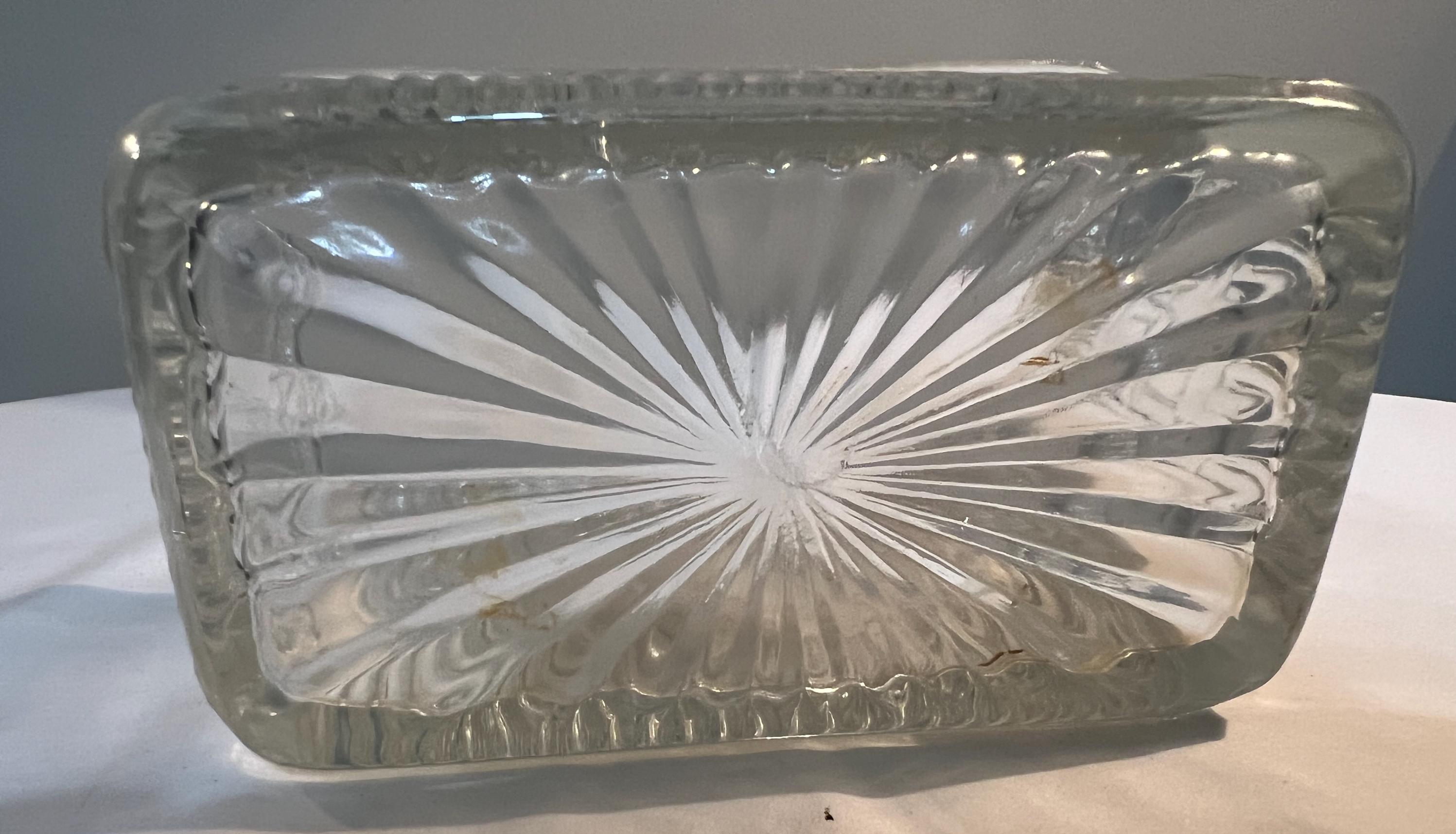 Vintage Ribbed Glass Salt Cellar Salt Box Clear Container - Etsy