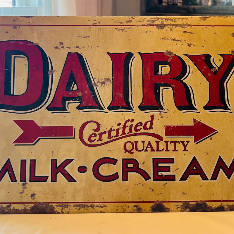 Vintage Dairy Sign - Etsy