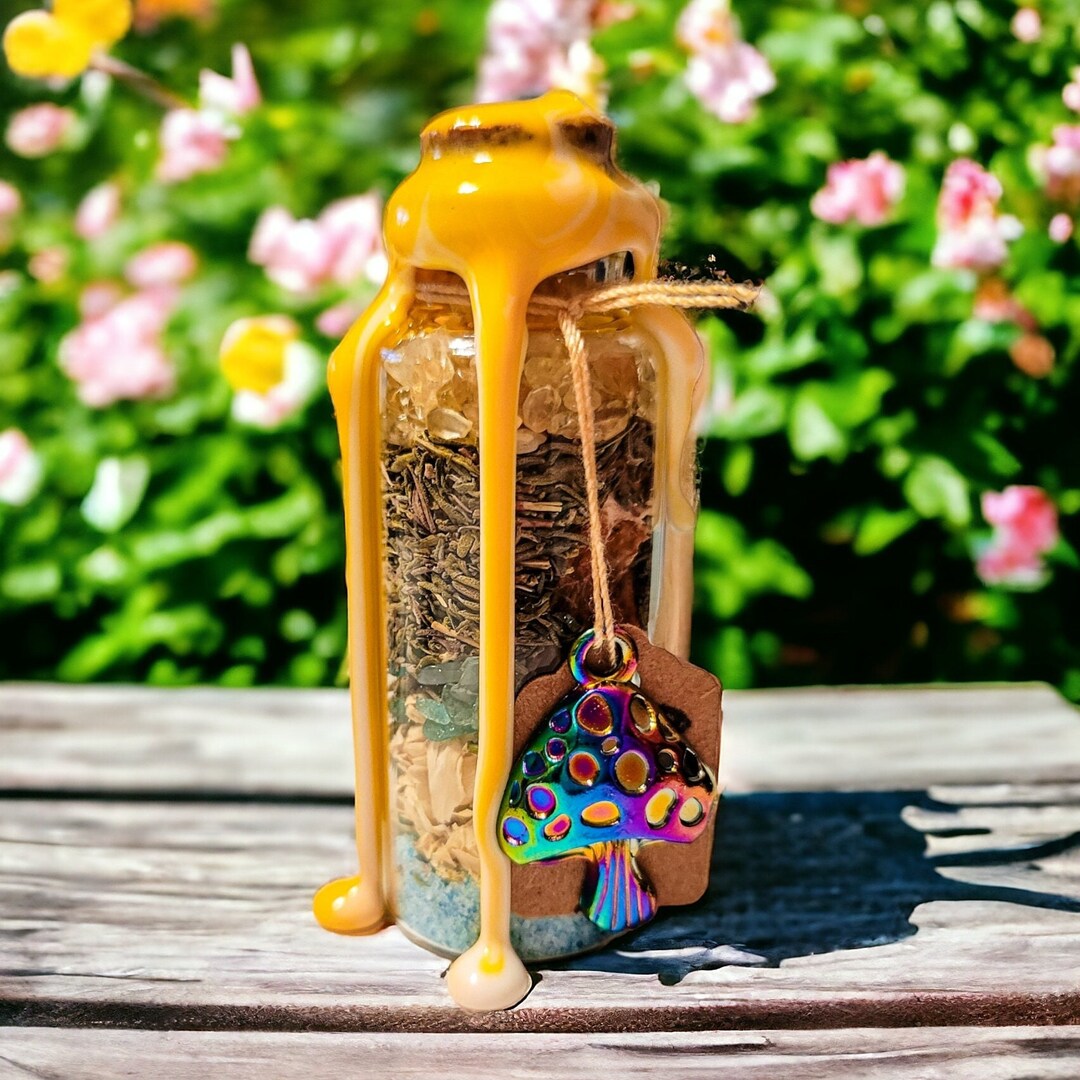 Ostara Altar Spell Jar: Embrace Spring's Awakening Blue Witches Salt ...