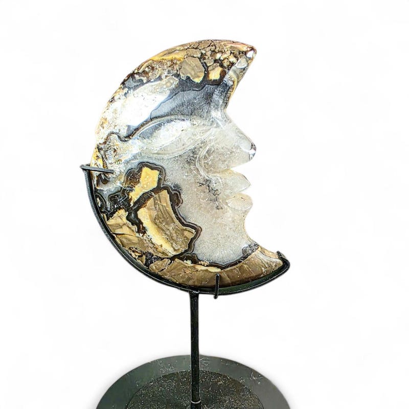 Carved Moon Face - Etsy