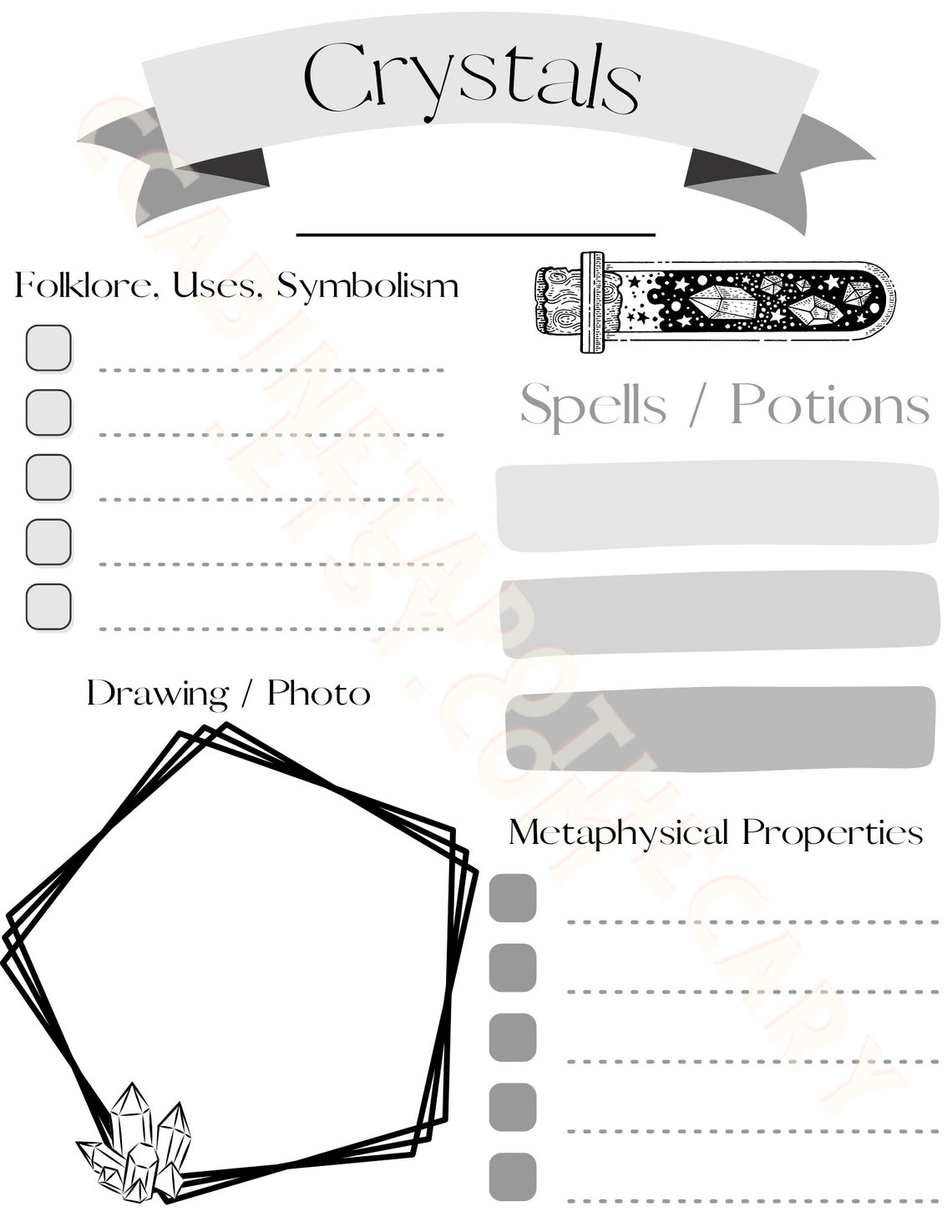 DIY Grimoire Pages Bundle: Instant Download Printable - Etsy