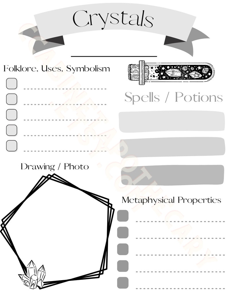 DIY Grimoire Pages Bundle: Instant Download Printable - Etsy