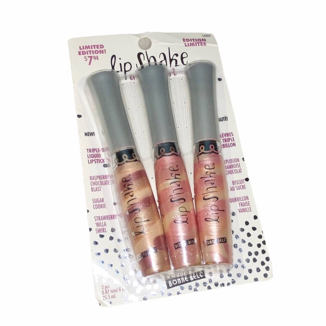 VTG Y2K Bonne Bell Lip Shake Trio Lip Smacker Swirl Gloss 3pc - Etsy