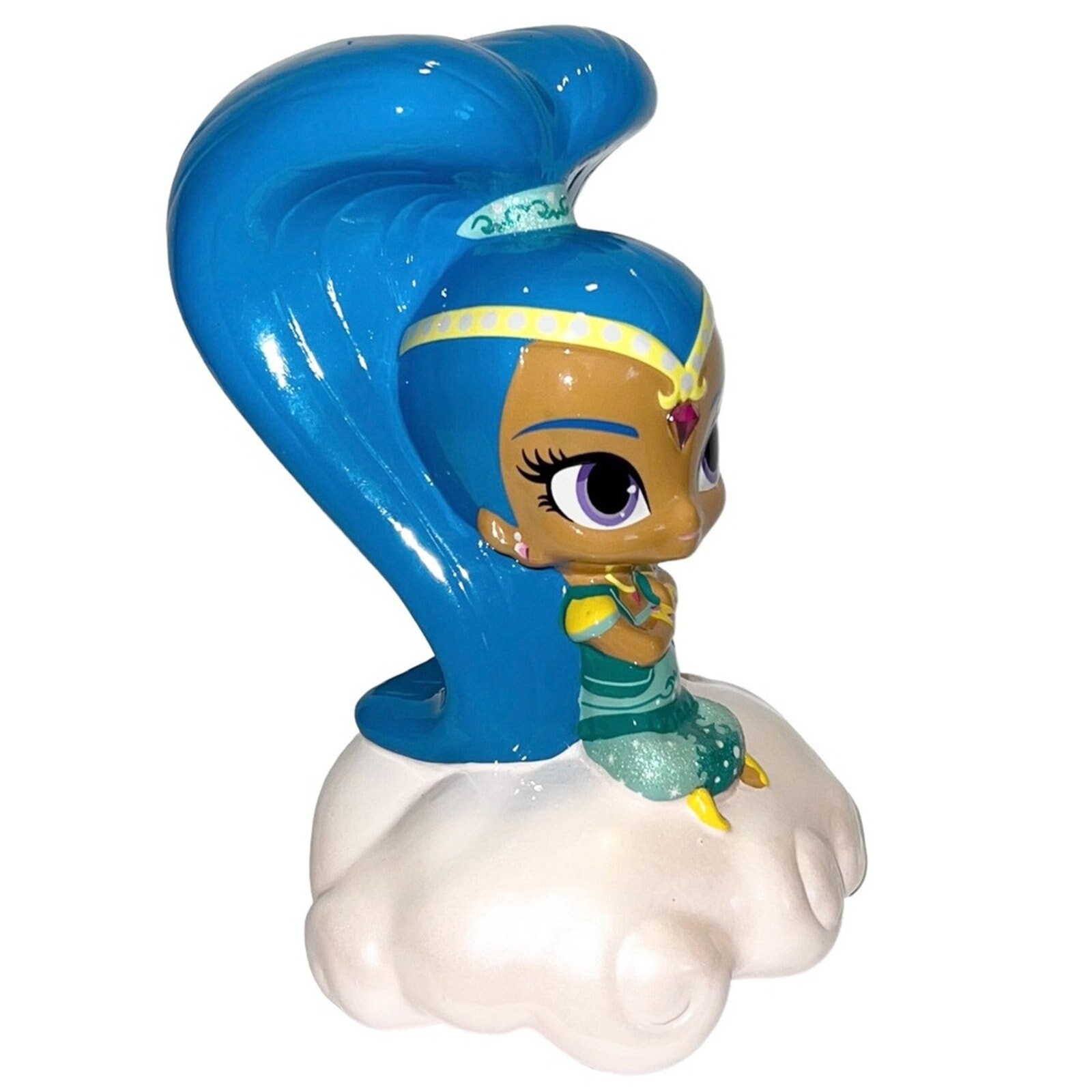 Nickelodeon Shimmer & Shine Blue Hair Ceramic Genie Piggy Coin Bank ...