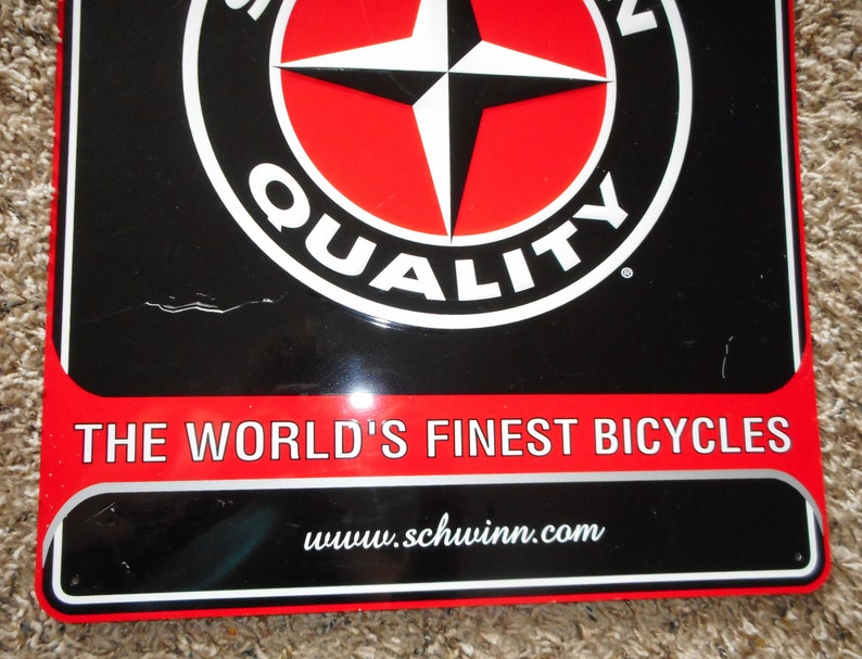 Vintage "authorized Dealer, Schwinn Quality" Metal Bicycle Sign, Square ...