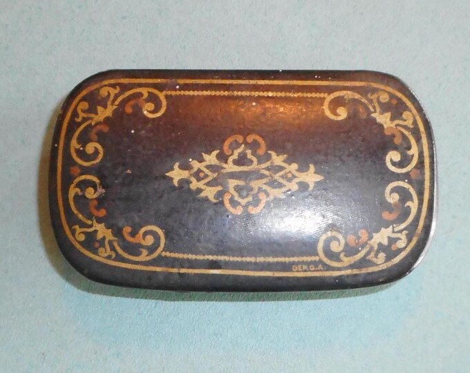 Antique Gutta Percha Box, Victorian Snuff Box 1900s Era - Etsy