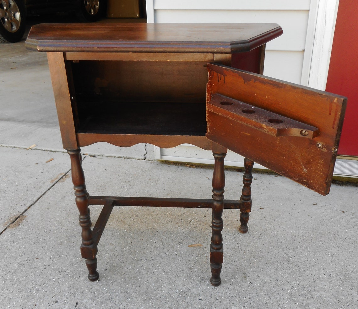 Antique Wooden Smoking Stand/table 1920 30's Era | Etsy