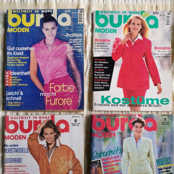 Magazine Burda 1990 - Etsy