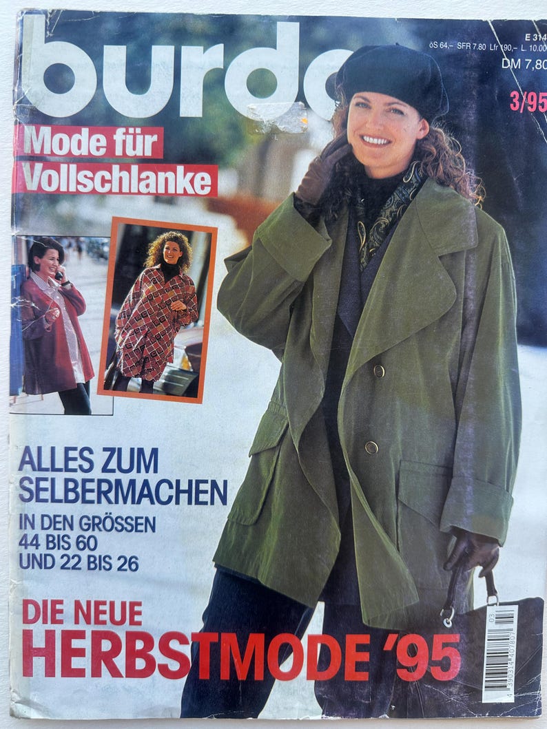 Vintage Burda Sewing Pattern Magazine: Fall/winter 1995, Full Figures ...